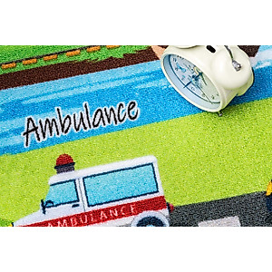 Furnish my Place 764 Transportation Rug | HD Modes of Transportation Children Educational | Classroom | Nursery Room Area Rug | Multicolor (3'3"x6'6")