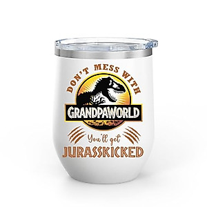 Grandpaworld Tumbler, Hilarious #1Grandpa Nutrition Facts Tumblers, Gift for Father’s Day or Grandpa’s Birthday