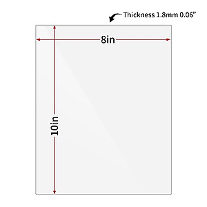 Lyeasw 8x10 Glass Replacement Sheets for Picture Frame Set of 4, 8 by 10 Real High-Definition Glass Cover