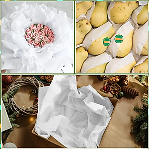 RYKOMO 200 Sheets 15 x 20 Inch Acid Free Archival Tissue Paper, Unbuffered No Acid Paper White No Lignin Free Packing Tissue Paper for Preserving Storage Textiles Linens Present Wrap (White)