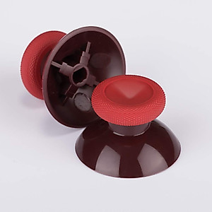 TOMSIN Replacement Thumbsticks for Xbox One/ PS4 Controllers, True Rubberized Joysticks for Xbox One S (2 Pcs) (Red)