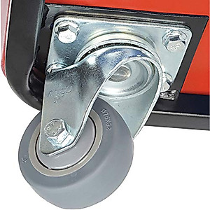 Global Industrial 6 Bushel Plastic Bulk Box Truck, Steel Chassis Base, Red, 33-2/5"L x 23" W x 24-1/2"H