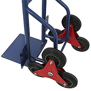 Appliance Hand Truck Warehouse Appliance Cart 440lbs Heavy Duty Stair Climbing Moving Dolly Hand Truck Portable Climbing Cart Blue & Red