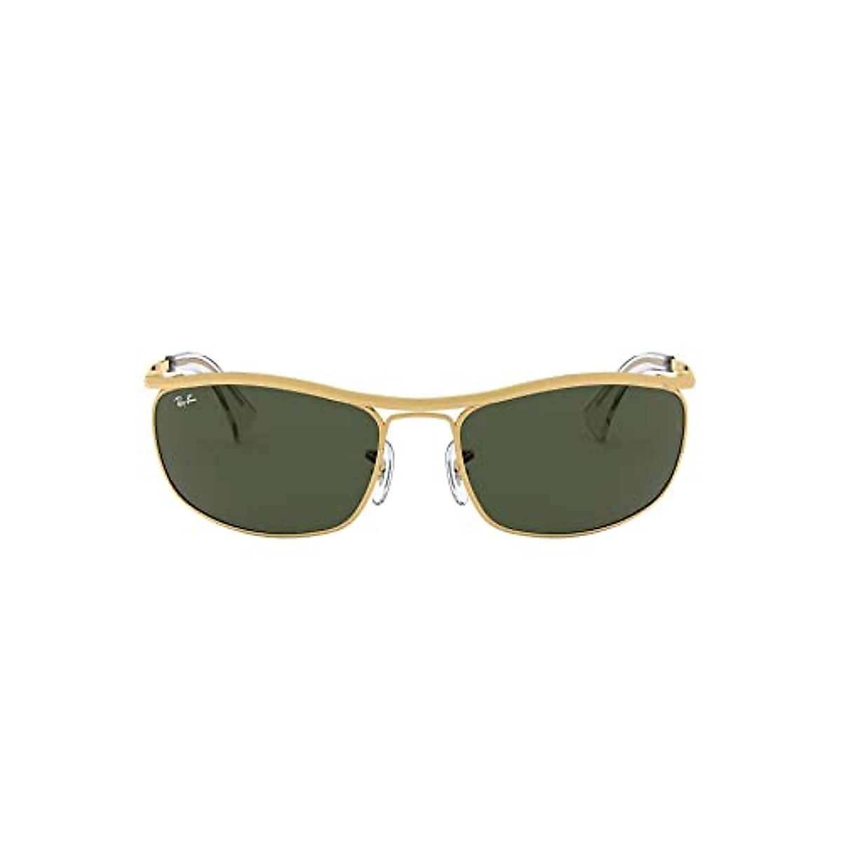 Ray-Ban RB3119 Olympian Rectangular Sunglasses, Gold/G-15 Green, 62 mm