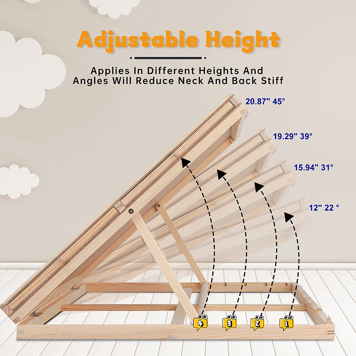 SOKO Wooden Jigsaw Puzzle Board - 1500 Piece Folding Puzzle Table with 5 Drawers & Covers 35" × 27" Portable Jigsaw Puzzle Table, 4-Tilting-Angle Adjustable Puzzle Board for Adults and Children