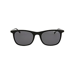 MONTBLANC Square/Rectangle Sunglasses Black Black Grey Luxury Eyewear Made In Italy Acetate Frame Designer Fashion for Everyday Luxury