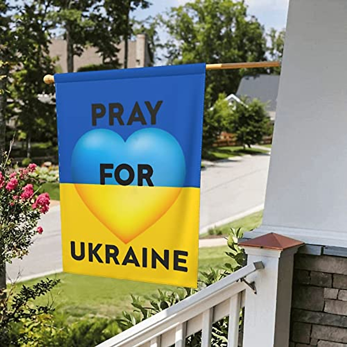 Ukraine Garden Flag, Pray for Ukraine,I Stand with Ukraine Ukrainian National Garden Flag Vertical Double Sided Yard Outdoor Decor 12.5 x 18 Inch (Z)
