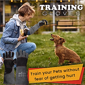 TIROTECHS Bite Proof Animal Handling Gloves, Bite Proof Gloves, Dog Bite Gloves, Dog Bite Proof Gloves, Anti Dog Bite Gloves, Cat Gloves Bite Proof, Cat Grooming Gloves