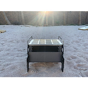 300 Industries SUV Inspired Fire Pit with Grill Outdoor Compact Fireplace