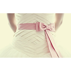 Ribest 1/4 inch Light Pink Double Face Satin Ribbon 50 Yards Per Roll for Bouquet Gift Wrapping Hair Wedding Birthday