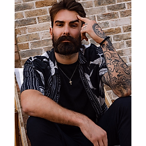 Men's Adjustable Leather Initial Bracelet | Genuine Woven Leather | A-Z Alphabet Letters Engraved on Stainless Steel Clasp - C