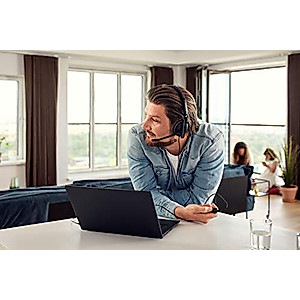 Sennheiser PC 8.2 USB On-Ear Headset With In-Line Volume Control - Secure Fit Headband - No Slippage - Passive Noise-Cancellation Adjustable Microphone - for Internet Telephone Users and E-Learners