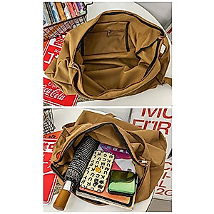 FRVXO Women's Fashion Crossbody Bag Large Size Shoulder Bag Casual Shopping Bag Canvas Messenger Bag Travel Pouch (Green)