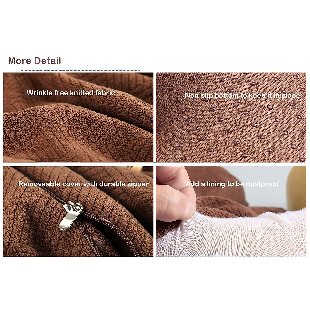 Sigmat Recliner Cushion for Elderly with Memory Foam 20x20x3 Inches Large Square Seat Cushion for Recliner Chair, Floor Pillow, Truck Seat Cushion Coffee