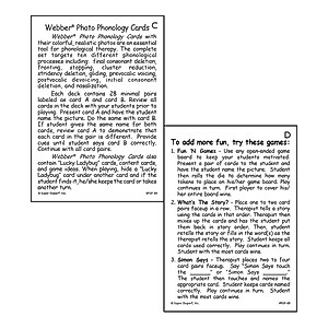 Super Duper Publications | Webber® Photo Phonology Initial Consonant Deletion Minimal Pair Card Deck | Educational Learning Resource for Children