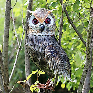 ElegantFloraDcor Metal Owl Sculpture, Indoor Home Furniture Decoration Art Craft Gift, Outdoor Garden Lawn 3D Art Sculpture