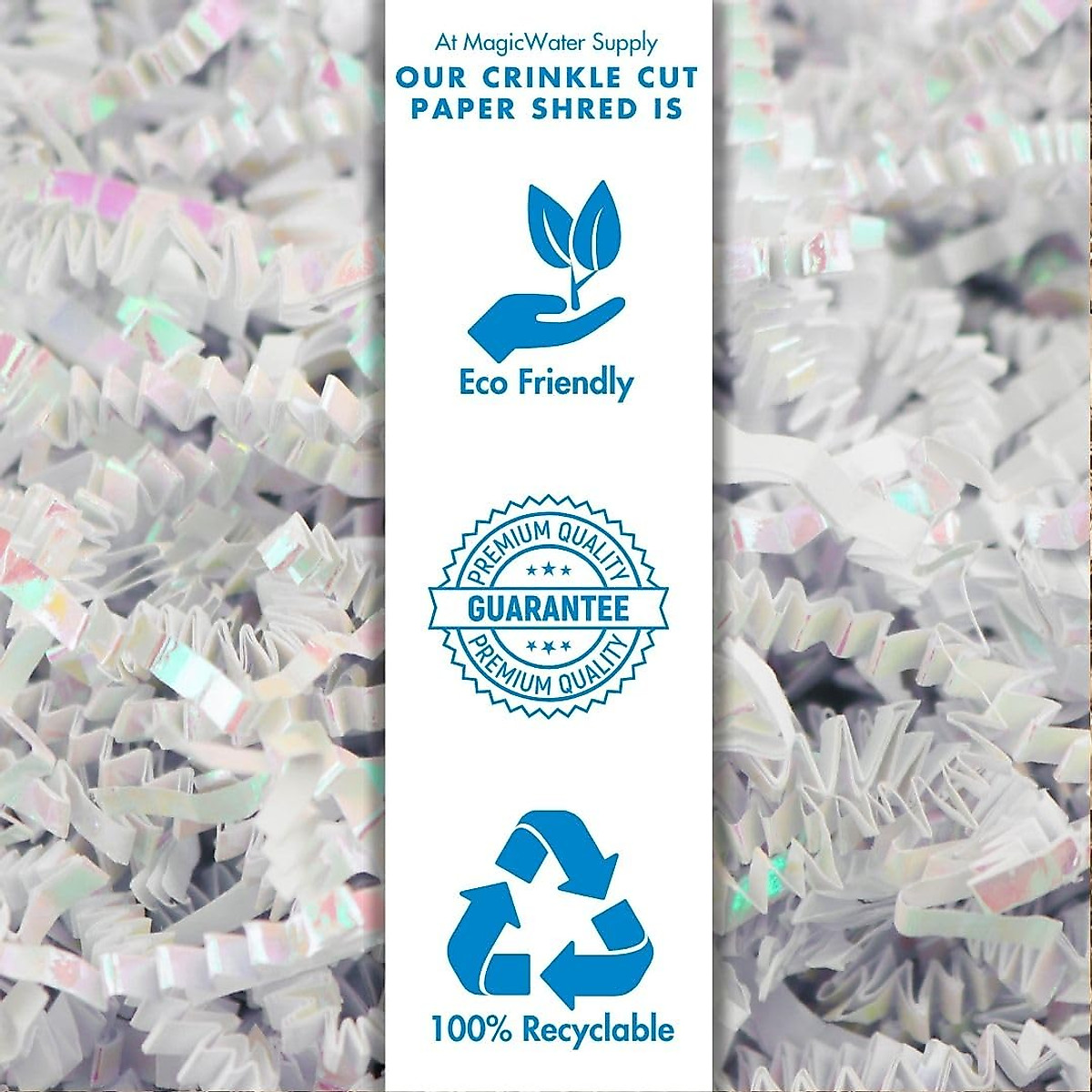 MagicWater Supply - 2 oz - Diamond White - Crinkle Cut Paper Shred Filler great for Gift Wrapping, Basket Filling, Birthdays, Weddings, Anniversaries, Valentines Day, and other occasions