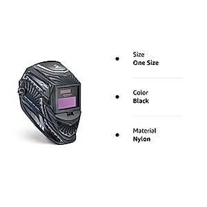 Miller 288519 Classic Series Auto Darkening Welding Helmet with ClearLight Lens, Metal Matrix