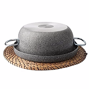 Traditional Maqluba Cooking Pot with Tray, Nonstick Granite Coated Maklouba Pot and Tray, Cooking Pot with Tray for Flipping, Even Heat Distribution, 2 Pcs