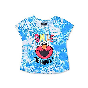 Sesame Street Elmo Girls’ T-Shirt and Short Set for Infant and Toddler – Blue