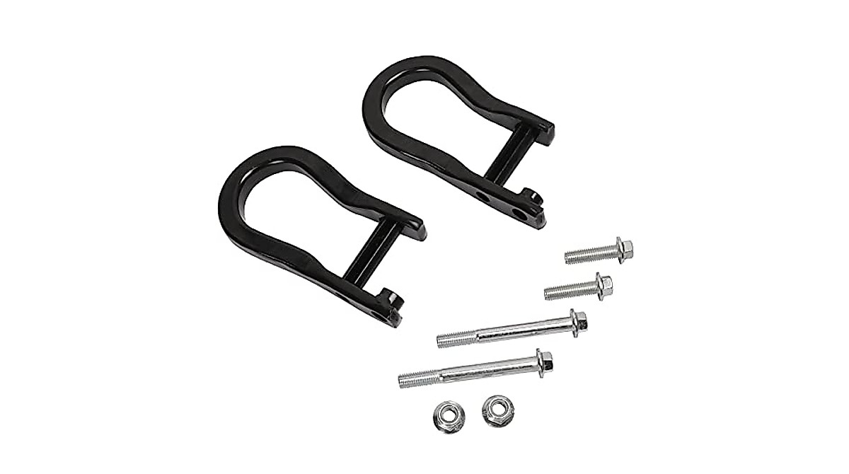 HIMIKI Black Front Recovery Tow Hooks for Chevy Silverado & Sierra 1500