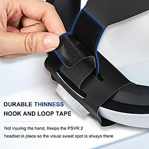 Adjustable Head Strap for PlayStation VR2, Double-Sided PU Soft PS VR2 Strap, Enhanced Comfort for VR2 Headset, Lightweight Reduce Head Pressure Accessories for PS5 VR2