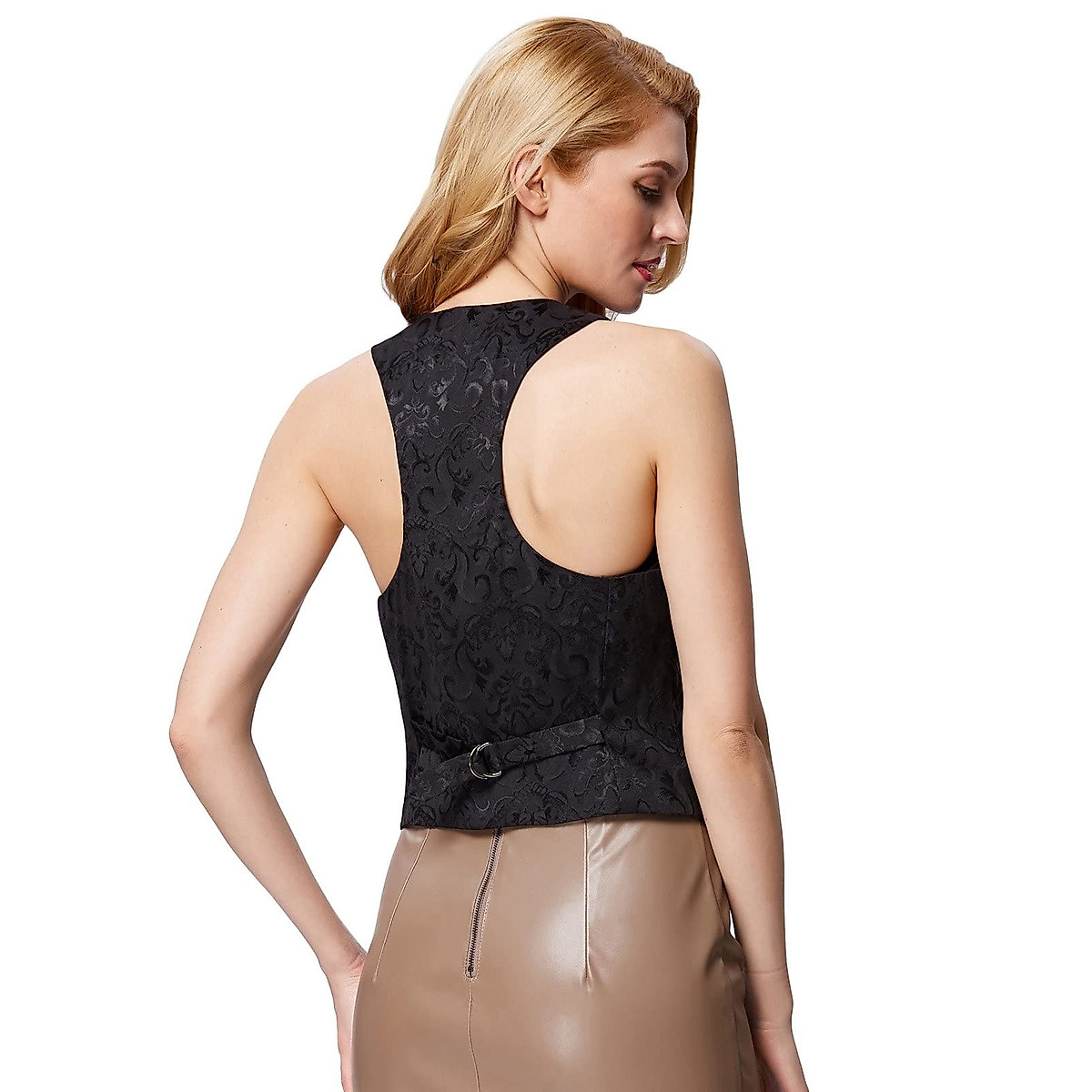 GRACE KARIN Suit Vest For Women Sleeveless Dressy Waistcoat Vest