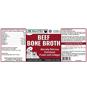 Nature's Farmacy Beef Bone Broth Powder - Excellent Source of Collagen 78 Percent - Supports Joint Function and Flexibility - Great As A Flavor Topper (6 Ounce)