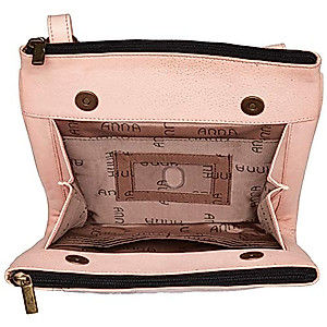 Anuschka womens Anna By Anuschka Hand Painted Leather Wowomen Triple Compartment Organizer Shoulder Bag, Vintage Garden, One Size US