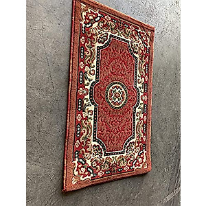 YHSF Traditional Floral Design Area Rug (Red, 2 Feet x 3 Feet 4 Inches)