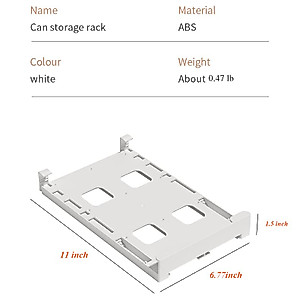 Bengenta Soda Can Organizer for Refrigerator，2 Pack Adjustable Fridge Organizer, Hanging Can Dispenser for Beer Soda Seltzer, 8 Standard Cans Pop Soda Can Beverage Holder Storage