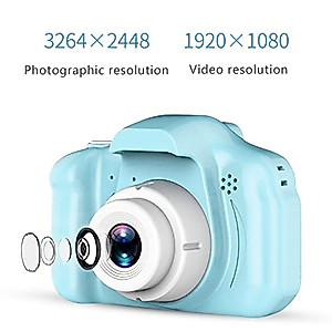 Mini Camera Toy Camera Children's Mini Camera Children's Selfie Camera Shock-Proof Camera (Blue)