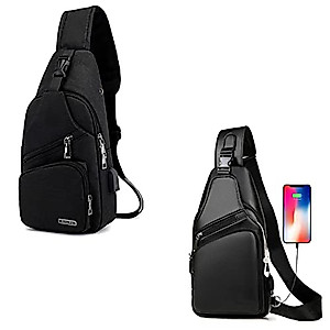 Seoky Rop Leather Small Sling Backpack Multipurpose Chest Bag Hiking Travel Daypack