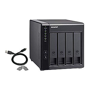 QNAP 4 Bay DAS (USB Type-C) with 12TB Storage Capacity, Preconfigured RAID 5 Seagate IronWolf HDD Bundle (TR-004-44R-US)