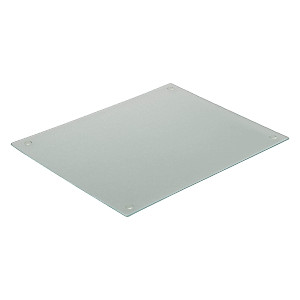 Farberware Large Glass Utility Cutting Board, Dishwasher-Safe Tempered Glass Kitchen Board with Non-Slip Feet, Scratch Resistant, Heat Resistant, Shatter Resistant, 12-Inch-by-14-Inch, Clear