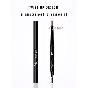 Eyebrow Pencil Set - 5 Colors Dual ended Definition Eye Brow Crayon Liner Pencils with Integrated Brush Eyes Makeup for Women