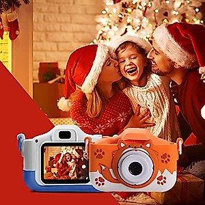 Nsxcdh Kids Camera, HD Camera for Children's Photography & Video Recording, Front and Rear Dual 4000W HD Camera, Children's Camera Mini Children's Gift, Support 32GB SD Card