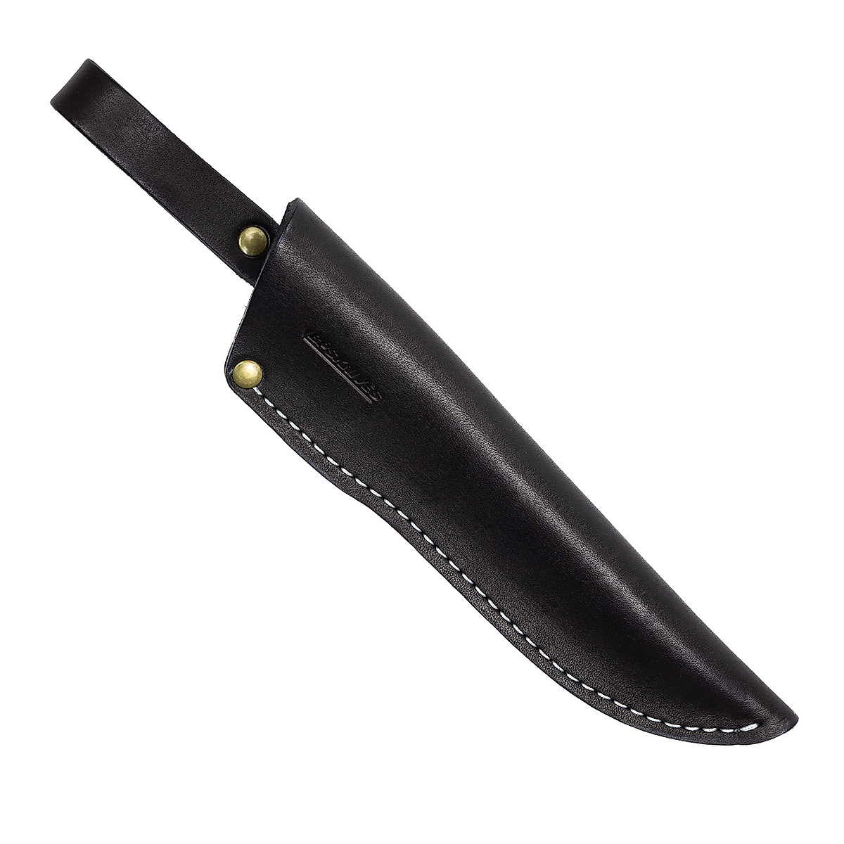 BPS Knives - Belt Knife Sheath - Black Leather Sheath for Mora Garberg - Sheath with Belt Loop for Vertical Carry of Fixed Blade Knife - Free Suspension Leather Case