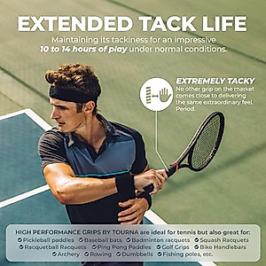 Tourna Mega Tac Extra Tacky Overgrip, Blue, 10 Pack