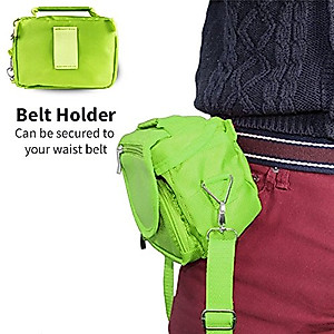 Orzly® - GAME & CONSOLE TRAVEL BAG for Sony PSP Consoles (GO/VITA/1000/2000/3000) Has Special Compartments for Games & Accessories. Bag includes Shoulder Strap + Carry Handle + Belt Loop - BLUE