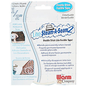 Warm Company Lite Steam-A-Seam 2 Double Stick Fusible Web: 1/2x20 Yds
