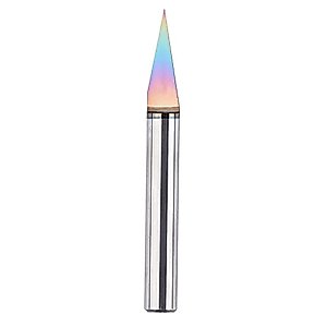 SpeTool Carbide V Groove Bit 20 Degree Engraving Bit 0.005" Tip with 1/4" Shank TAC Coated Extra Life
