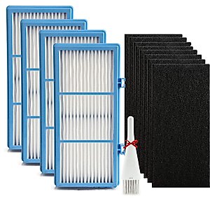 True Filter Replacement for Holmes Aer1 Series Total Air Filter, Replacement Parts # HAPF300AH-U4R, HAP242-NUC (4 HEPA True Filter Replacement + 8 Booster Pre Filter)
