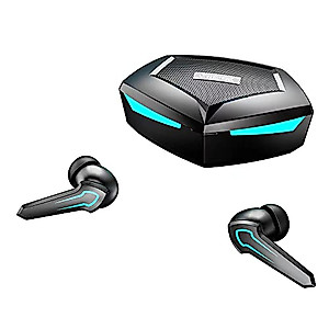 VEXOTRONIC - P30 True Wireless Earbuds HiFi Sound Low-Latency, Gaming Earphones TWS Headsets Bluetooth 5.2, Compatible with iOS, Android, Windows, and Switch. Gaming Computer Laptop TV Sport (Black)