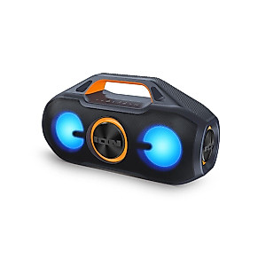 ION Audio AquaSport Max - Water-Resistant Bluetooth Stereo Speaker with Lights (Renewed)