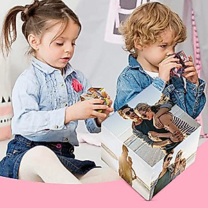 Custom Photo Cube for Pictures, Rubik's Cube Multi Picture Frame Photo Block Collage Personalized Puzzle Cube - Best Gift for Mother Husband Friends