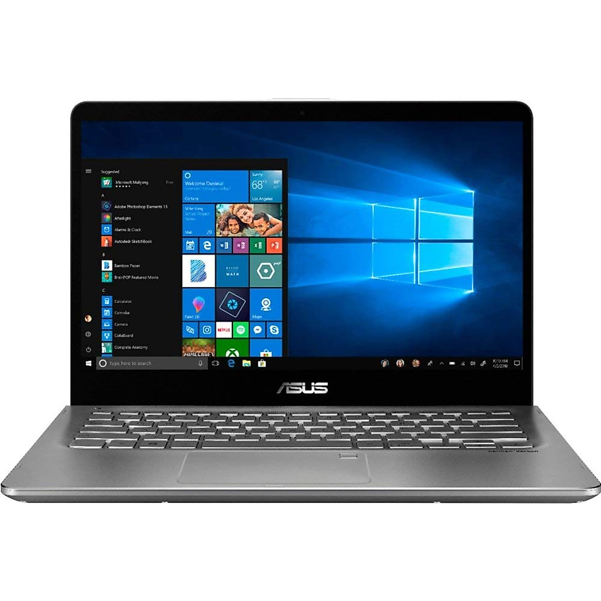 2019 ASUS - 2-in-1 14" Full HD Touch-Screen Laptop - 8th Gen Intel Core i5-8250U - 8GB Memory - 128GB Solid State Drive - Windows 10 - Light Gray