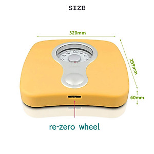 Bathroom Scale 165lb/120kg Capacity Extra Large Mechanical Dial Heavy Duty Professional Accurate Body Weight Scales
