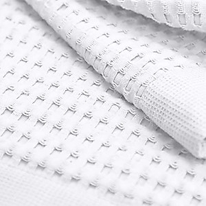 GILDEN TREE Bathroom Mat Absorbent Cotton Quick Dry for Shower, Bath & Bathtub Washable Thin (1, White)