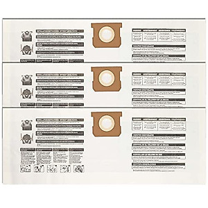 Replacement for Shop-Vac Type E 90661 And Type 90671 5-8 Gallon High Efficiency Disposable Collection Filter Bags, (3 pack)